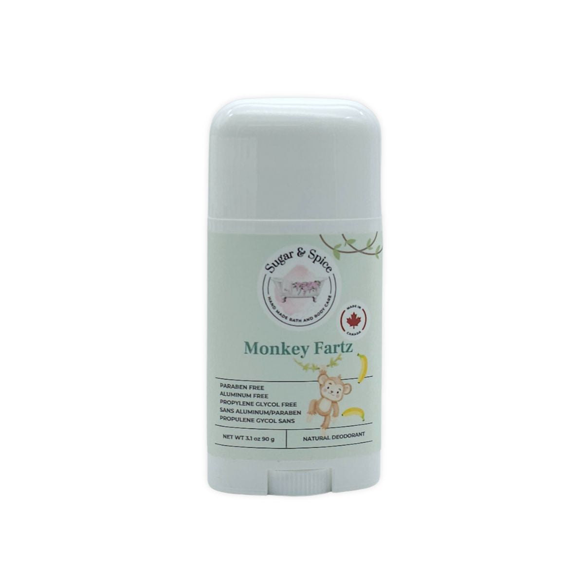 Monkey Fartz Natural Deodorant - Sugar and Spice – Sugar and Spice Bath ...